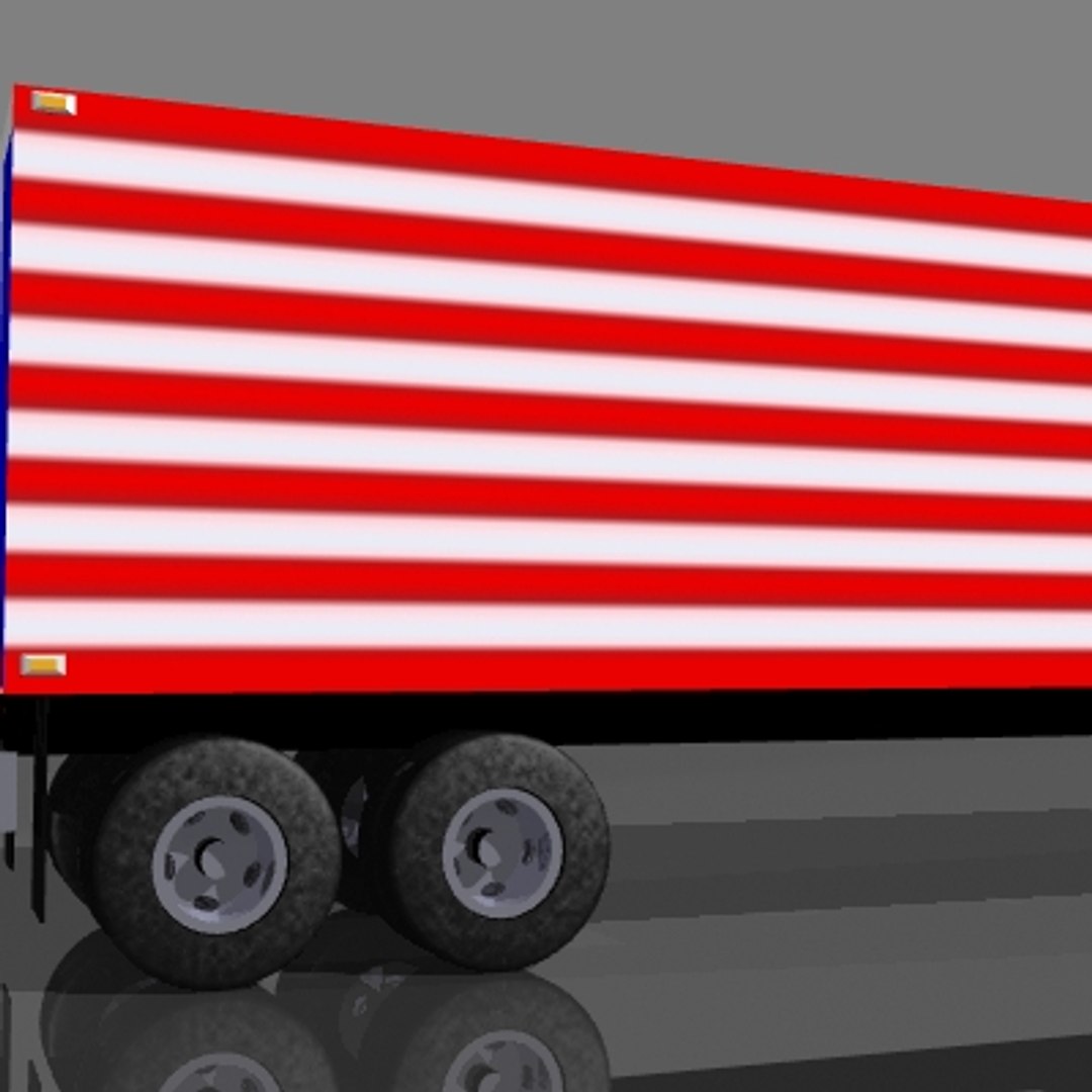 3d Model 53ft Trailer Semi