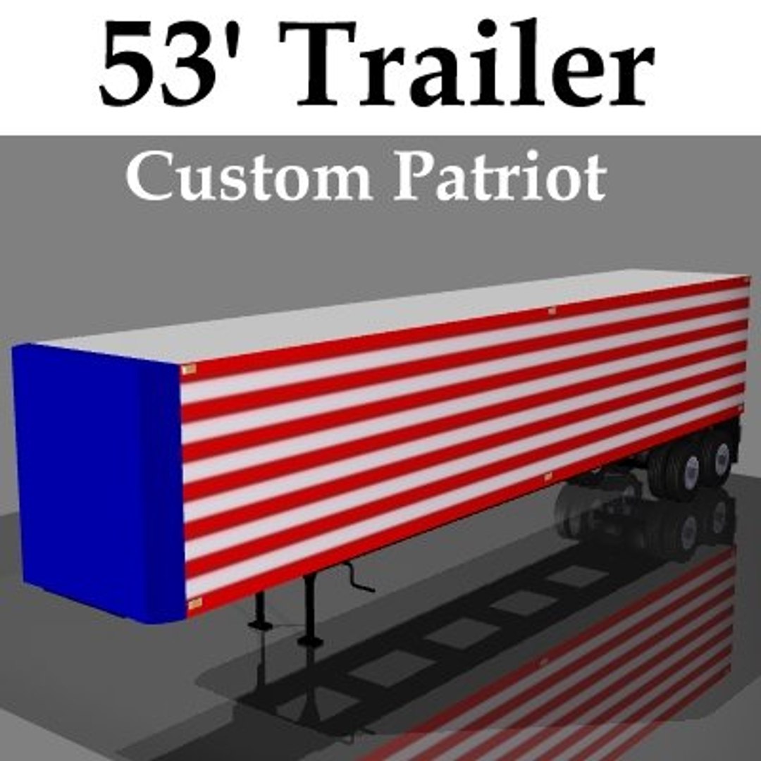 3d Model 53ft Trailer Semi