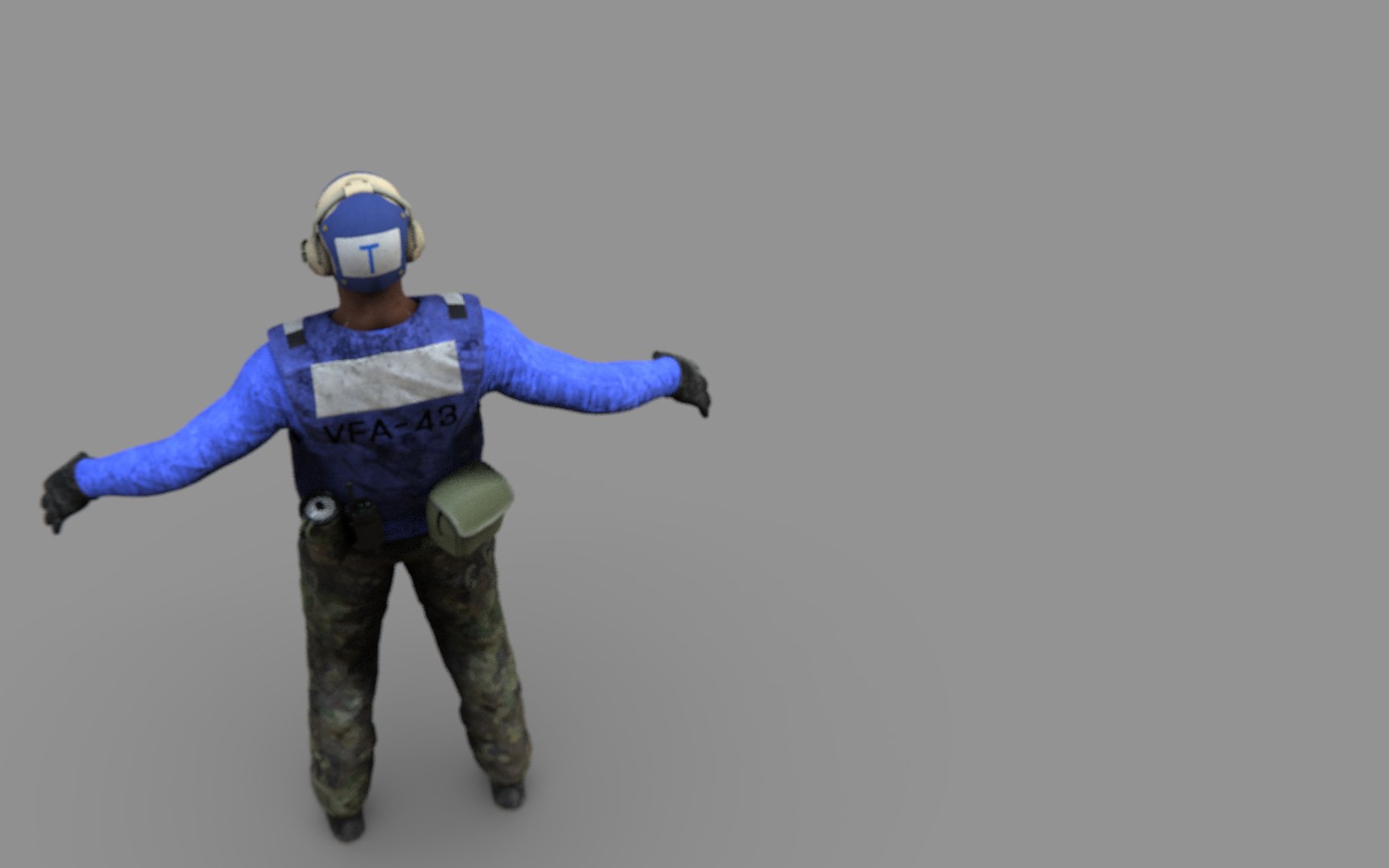 FBX US NAVY Flight Deck Crew Blue 3D Model - TurboSquid 1777596