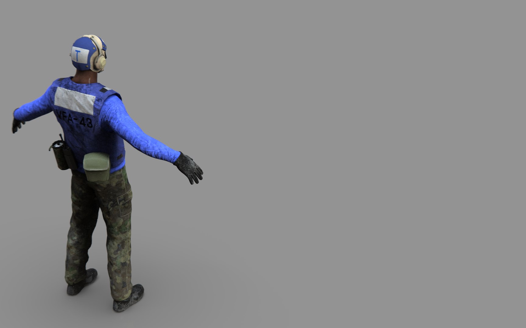 FBX US NAVY Flight Deck Crew Blue 3D Model - TurboSquid 1777596