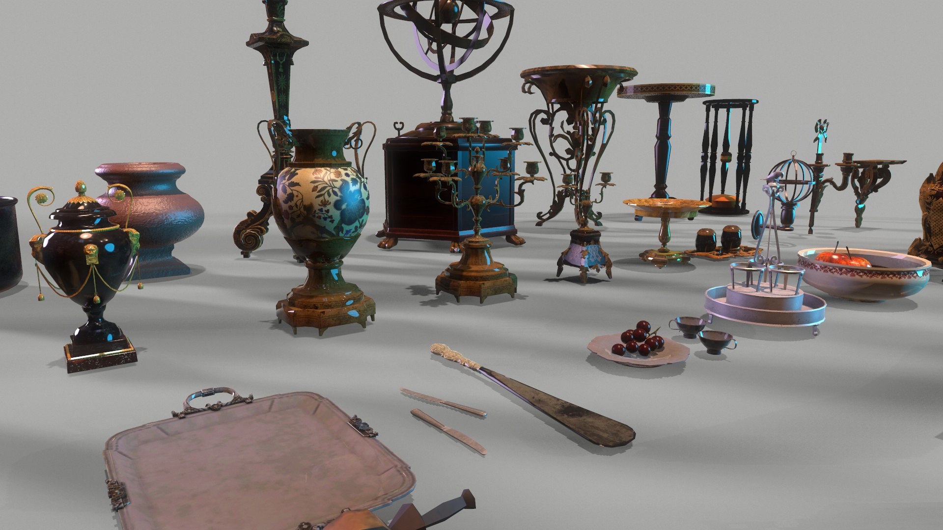3D 64 Vintage Props For Home - TurboSquid 1967537