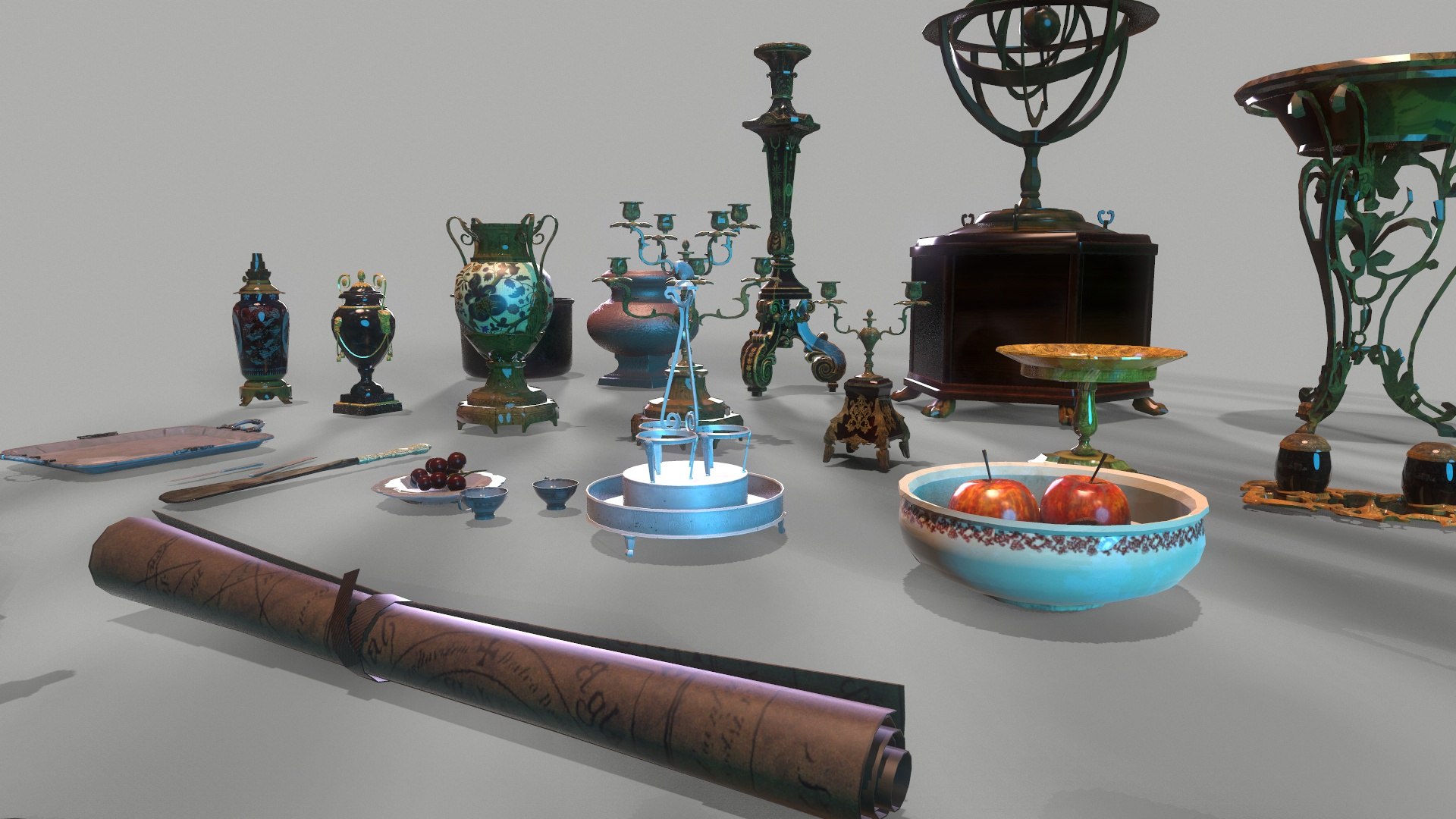 3D 64 Vintage Props For Home - TurboSquid 1967537