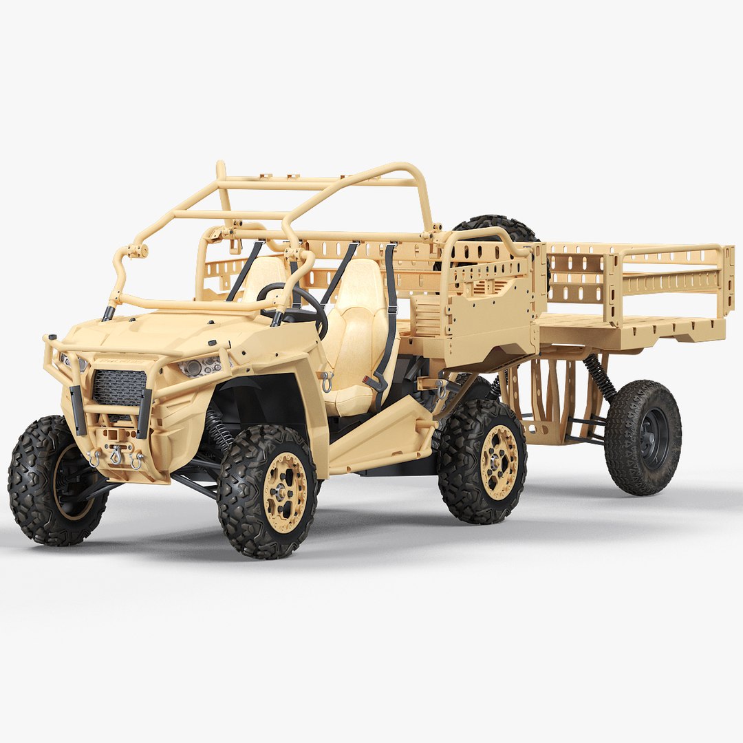 Polaris MRZR 2 Tactical Trailer model - TurboSquid 1723982