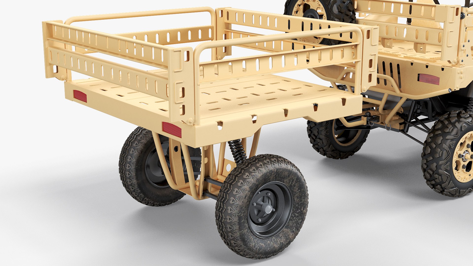 Polaris MRZR 2 Tactical Trailer Model - TurboSquid 1723982