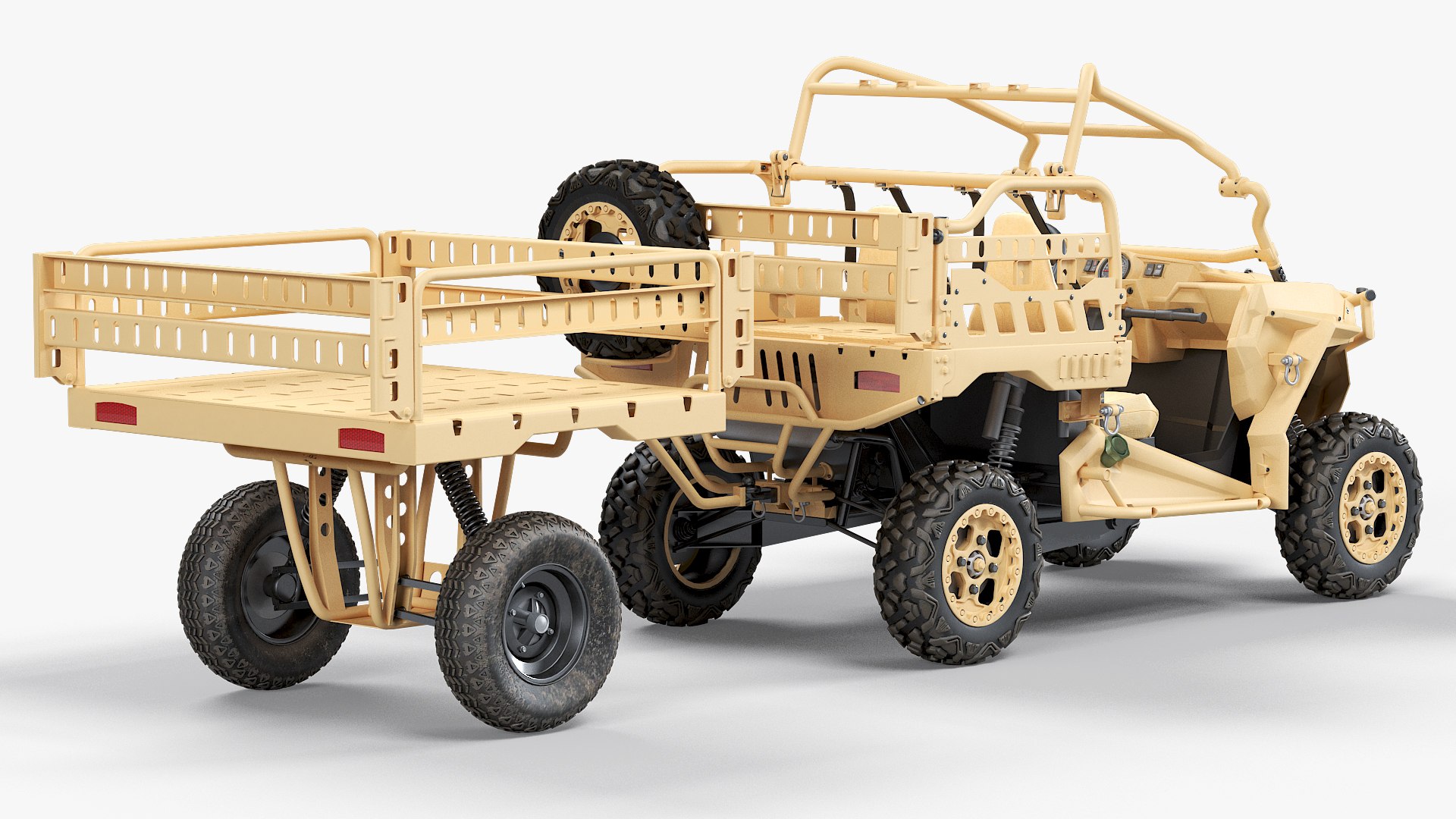 Polaris MRZR 2 Tactical Trailer Model - TurboSquid 1723982