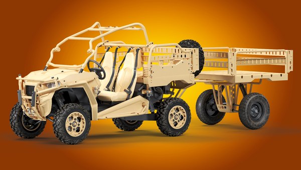 Polaris MRZR 2 Tactical Trailer model - TurboSquid 1723982