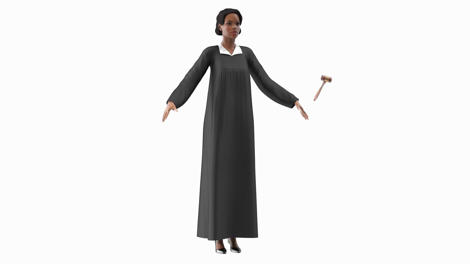 3D Model Light Skin Judge Woman Rigged - TurboSquid 1665305