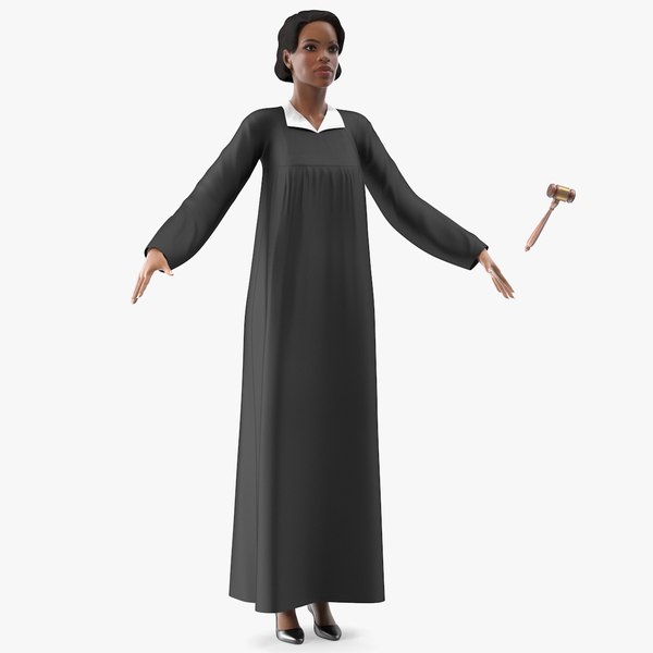 3D model light skin judge woman rigged - TurboSquid 1665305