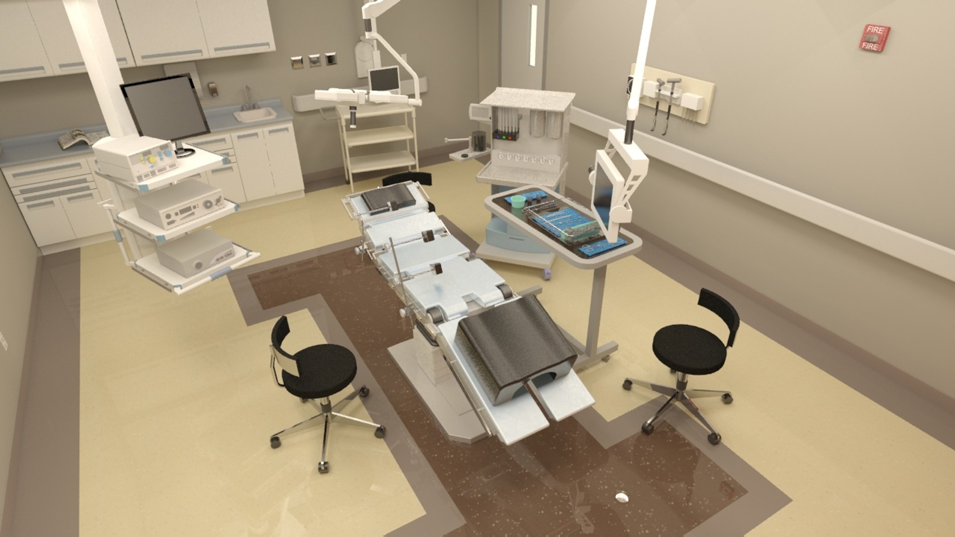 3d Endoscopy Room Model