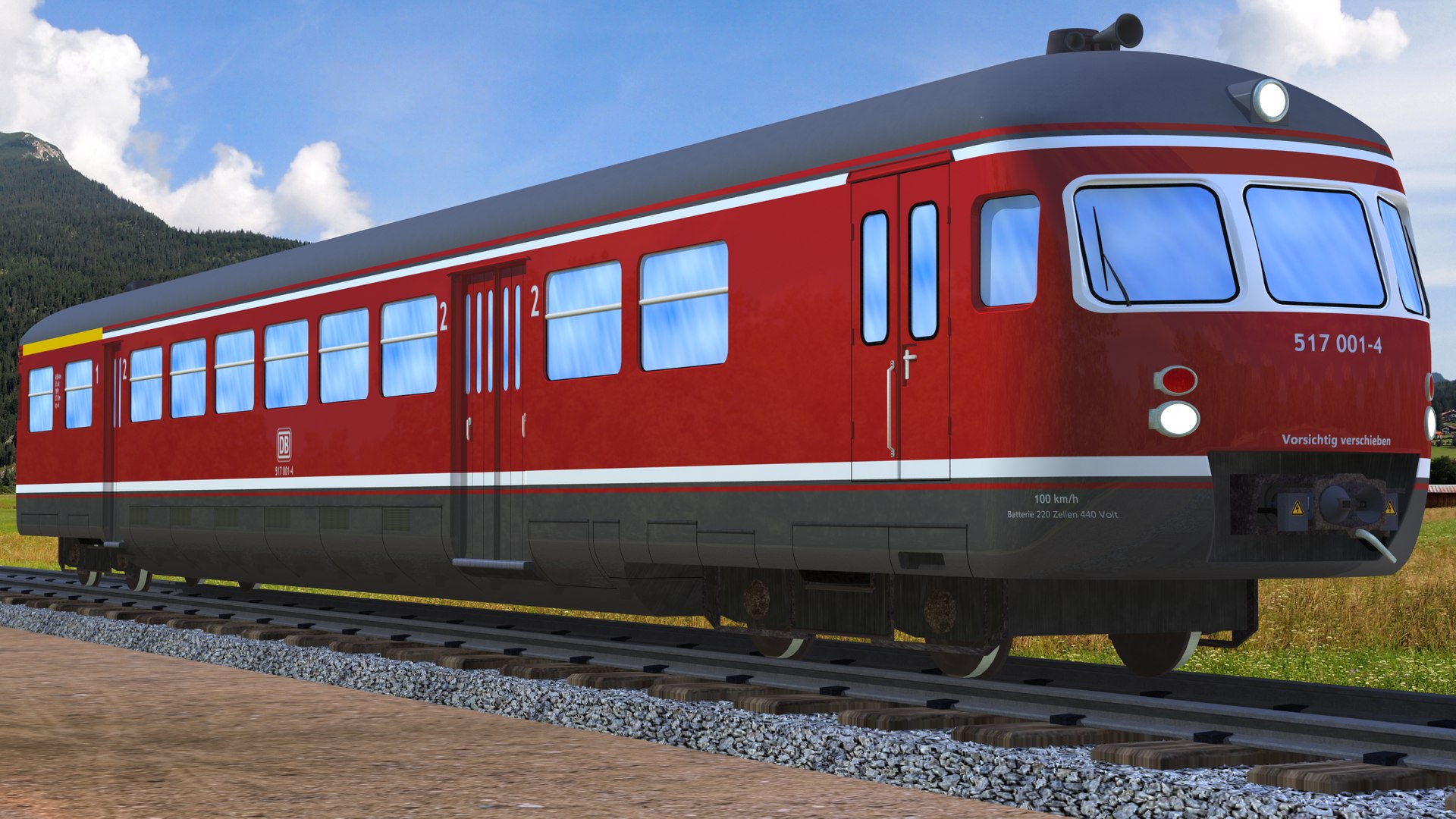 Eta 176 Class 517 Battery Driven Passenger Railcar - TurboSquid 2394850
