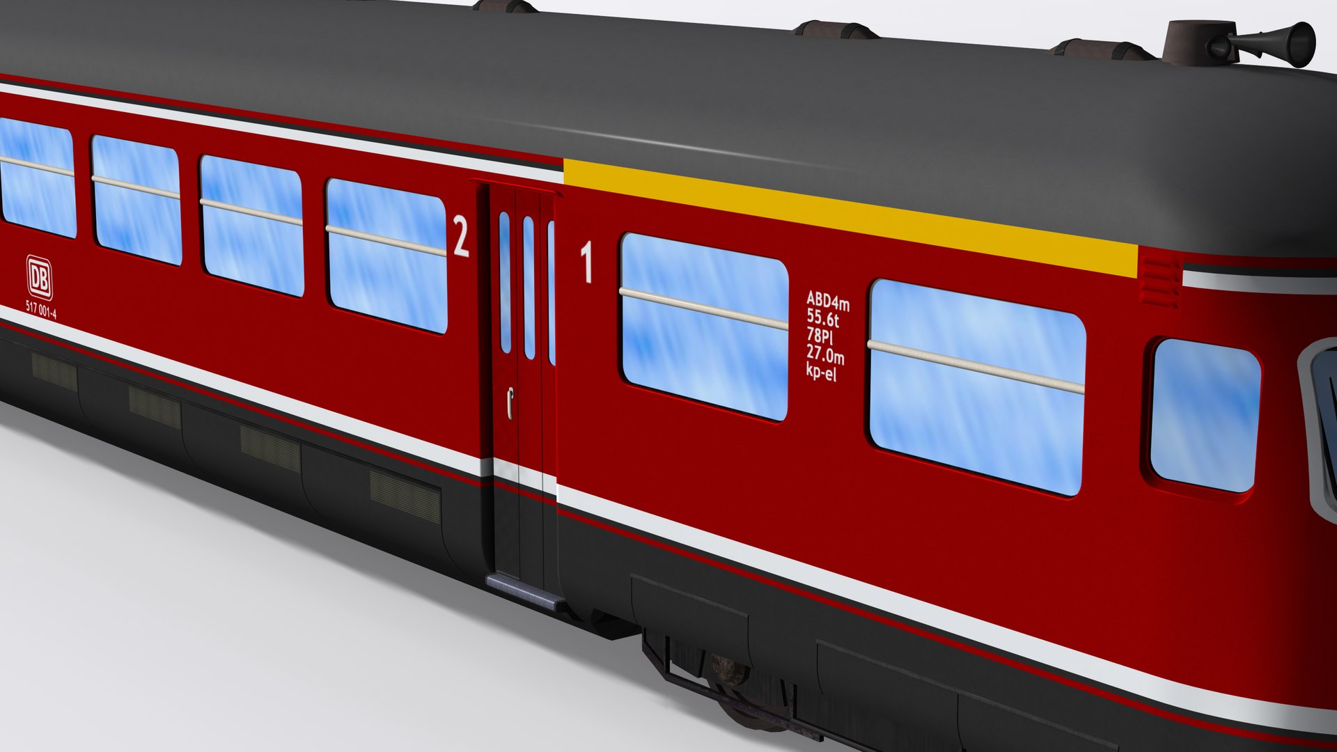 Eta 176 Class 517 Battery Driven Passenger Railcar 3D Model ...