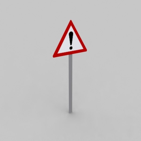 danger signs 42 3d model