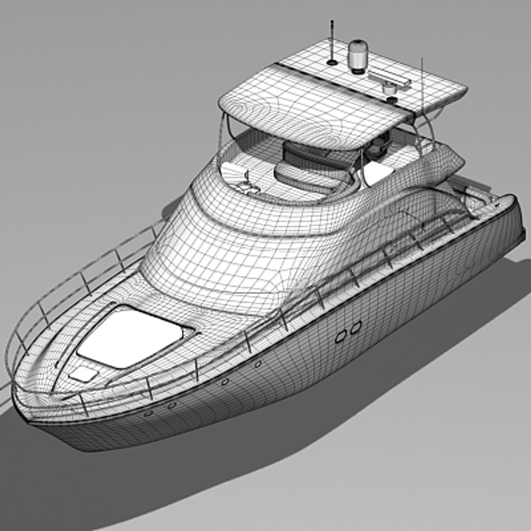 3d Model Searay 525 Sundancer Motor Boat