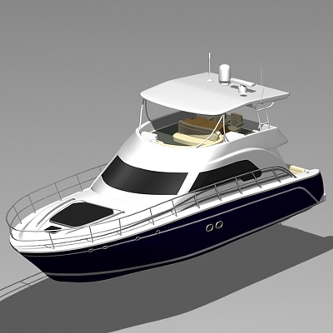 3d Model Searay 525 Sundancer Motor Boat