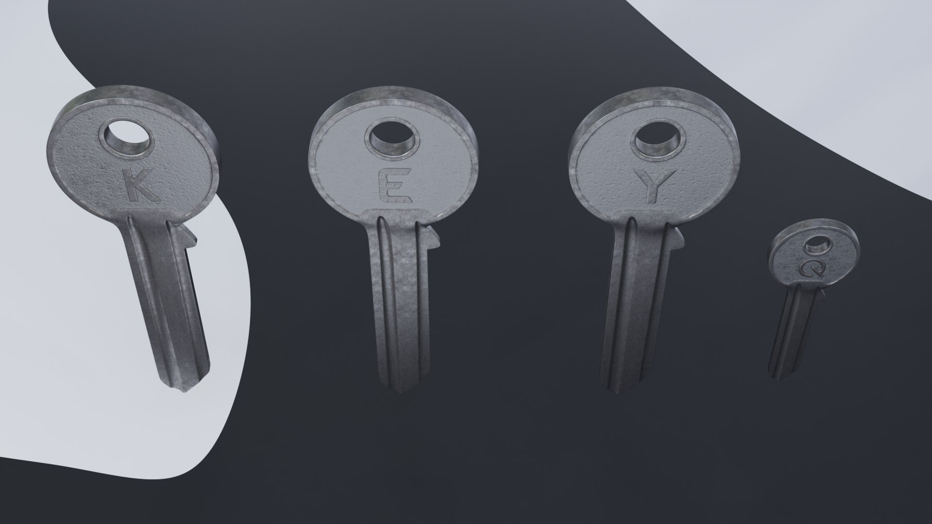 3D Key Without Teeth - TurboSquid 2159981