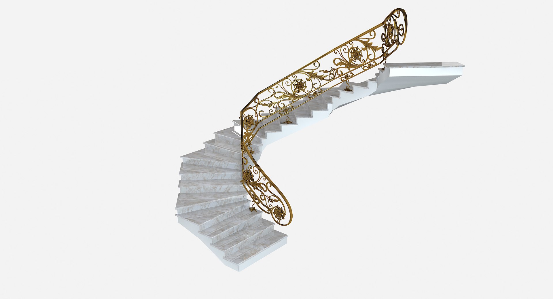 3ds Max Luxury Stair