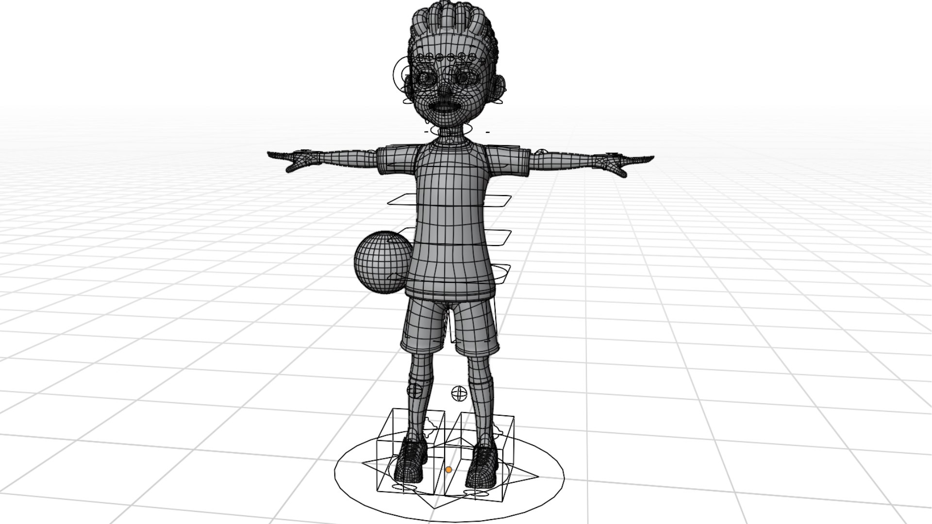 3D Stylized Soccer Player 3D Character Game-Ready Cartoon Footballer ...