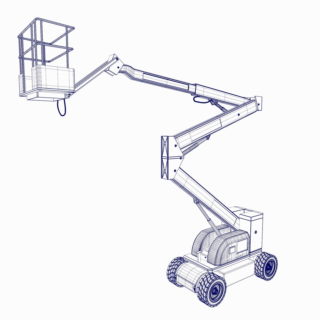 Industrial Telescopic Platform Boom Lift 3D Model - TurboSquid 2424102