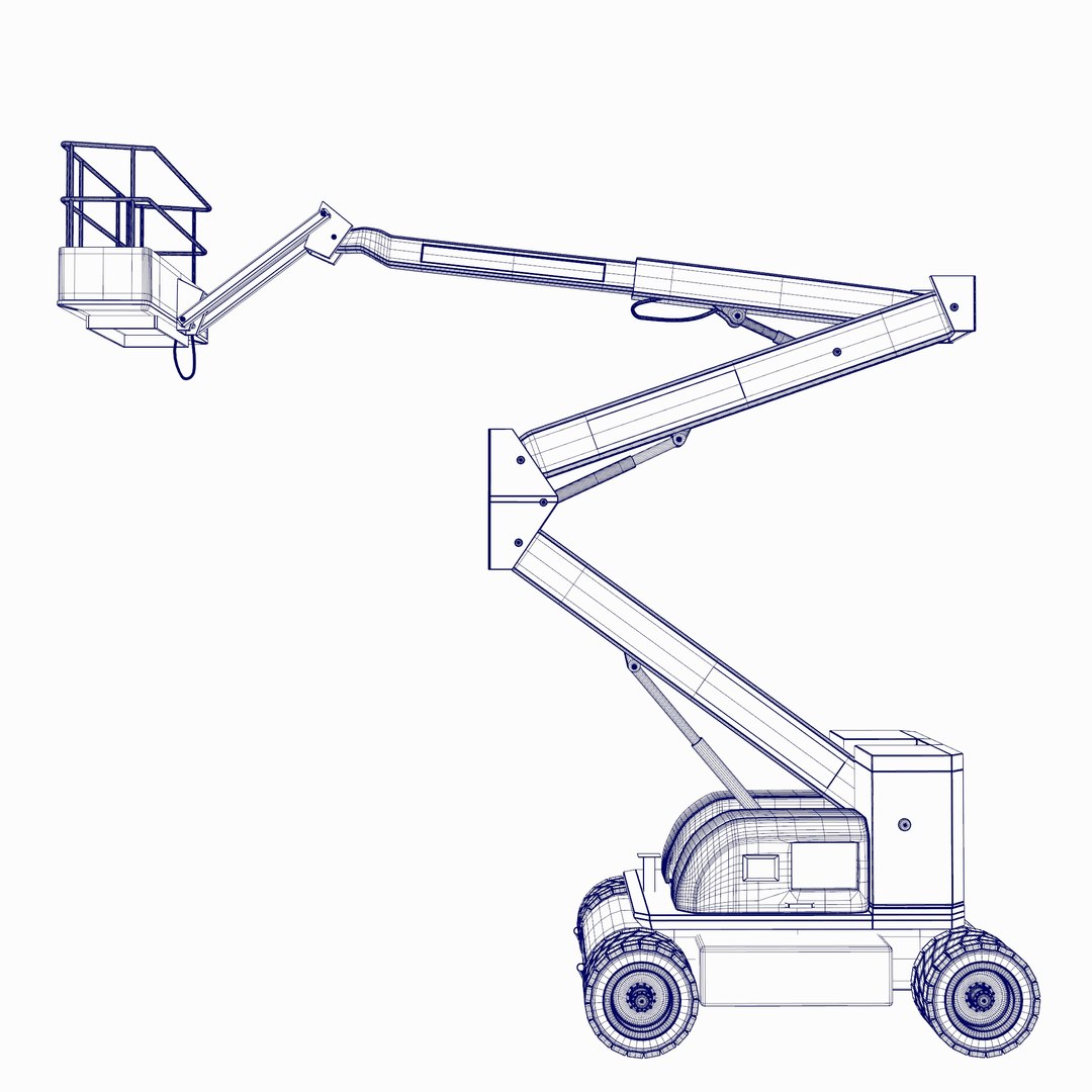 Industrial Telescopic Platform Boom Lift 3D Model - TurboSquid 2424102