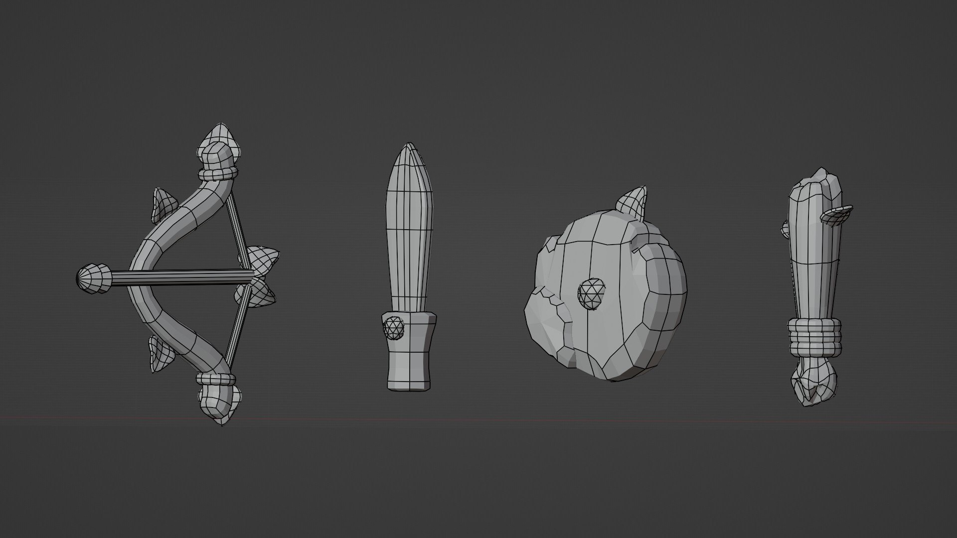 Medieval RPG Fantasy Stylized Weapons In Cartoon Style 12 Items Low ...