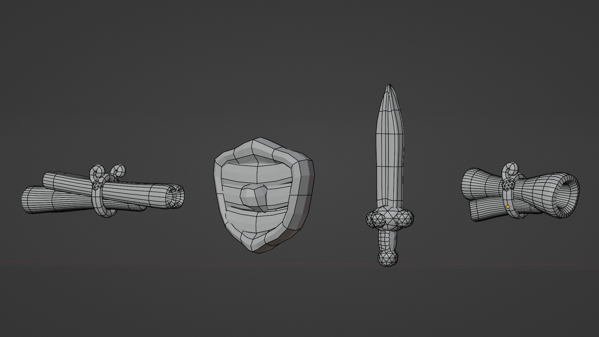 Medieval RPG Fantasy Stylized Weapons In Cartoon Style 12 Items Low ...