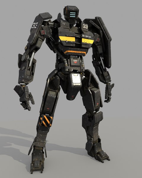 3d robot mech droid model