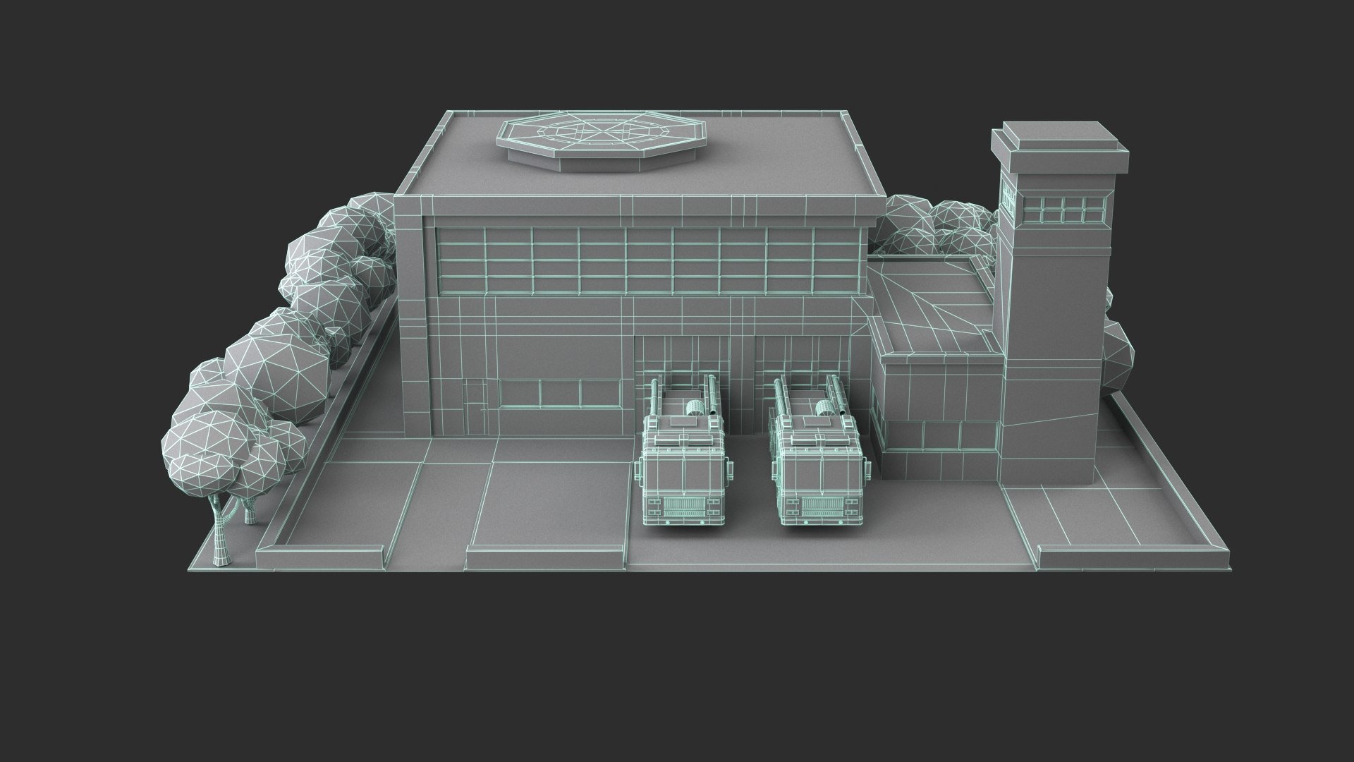 Cartoon Fire Department 3D Model - TurboSquid 1872590