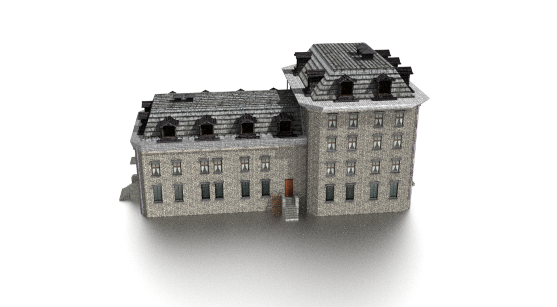 Old Asylum Building Exterior 3D Model - TurboSquid 1187928
