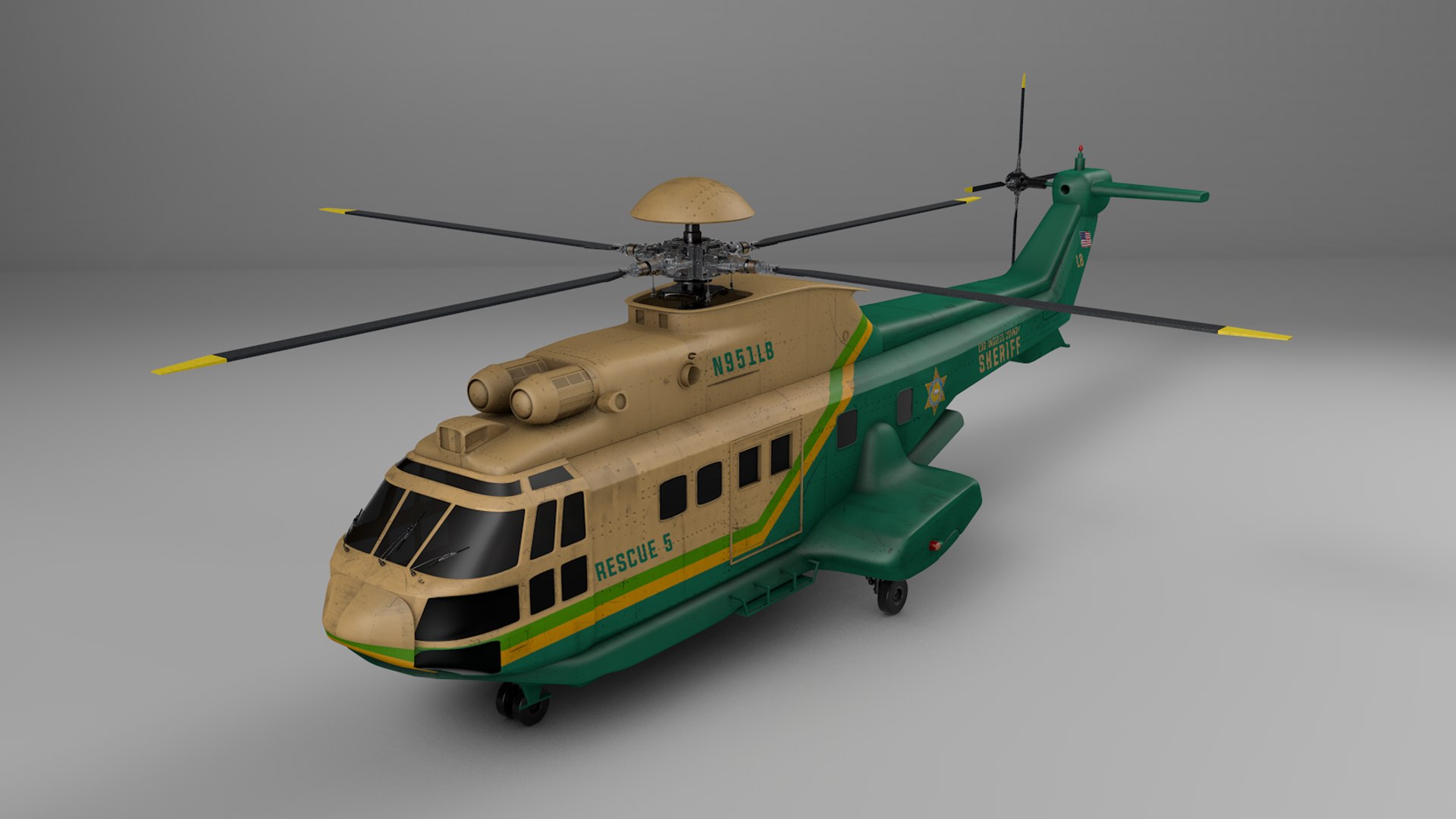 3D Model Eurocopter As332 La County - TurboSquid 1387490