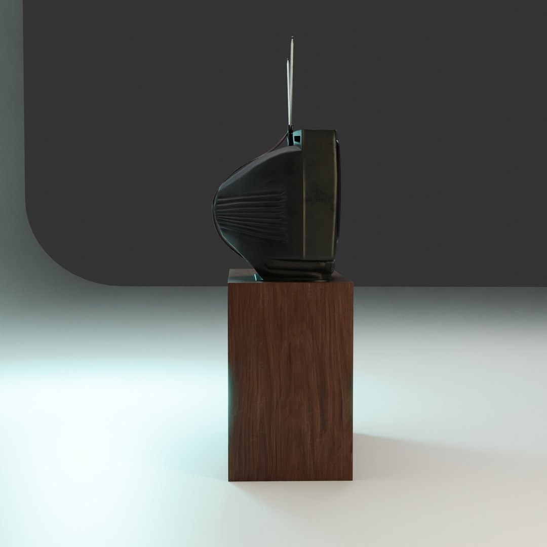 90s TV On The Wooden Closet 3D Model - TurboSquid 2103187
