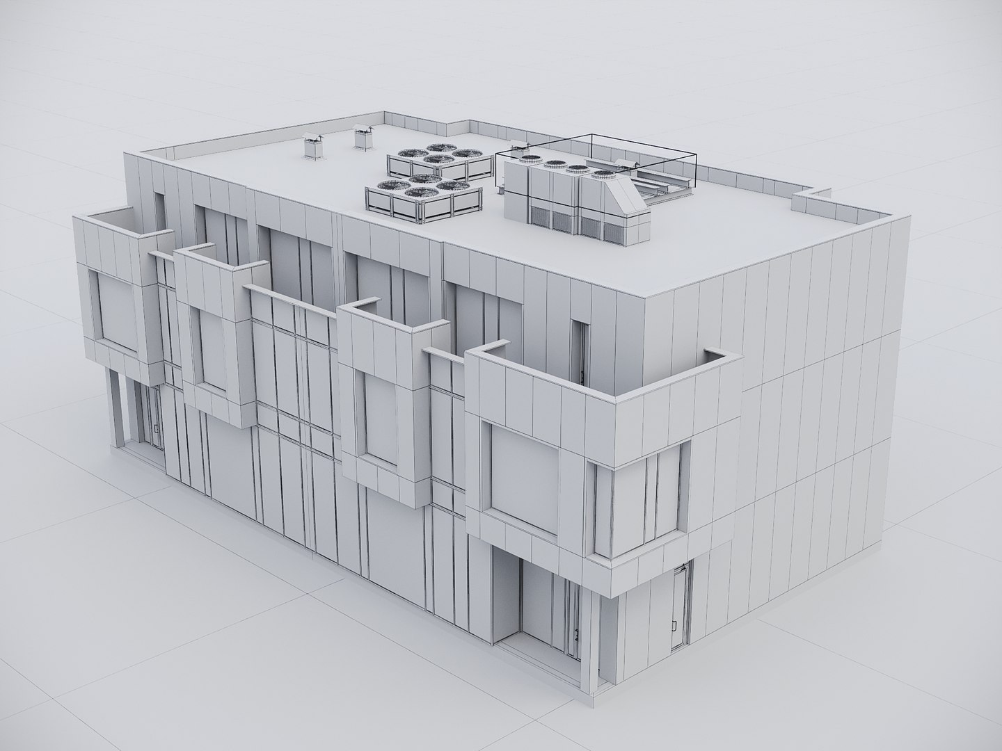 Modern Residential Building 016 3D - TurboSquid 2153787