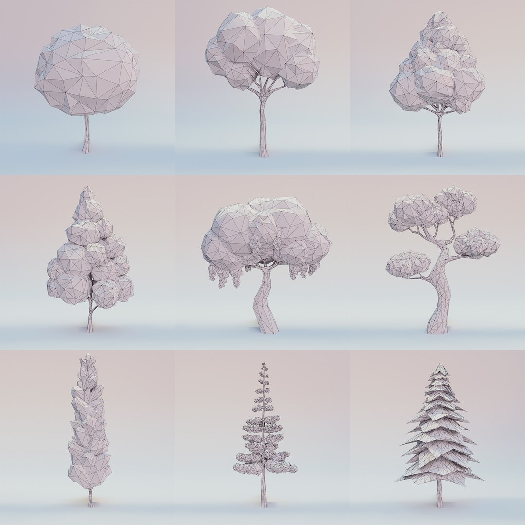 3D Set Trees - TurboSquid 1493356