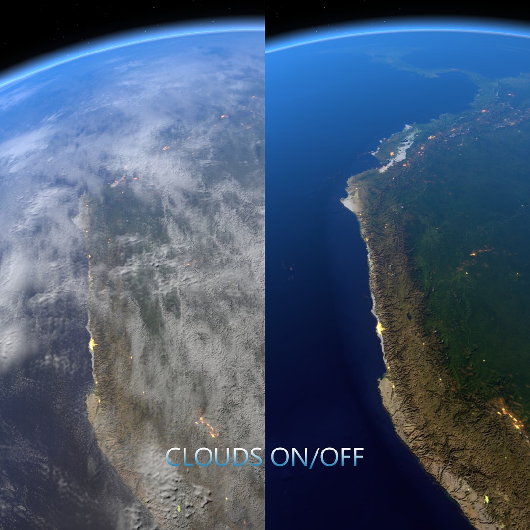 Earth Day Night 3d C4d