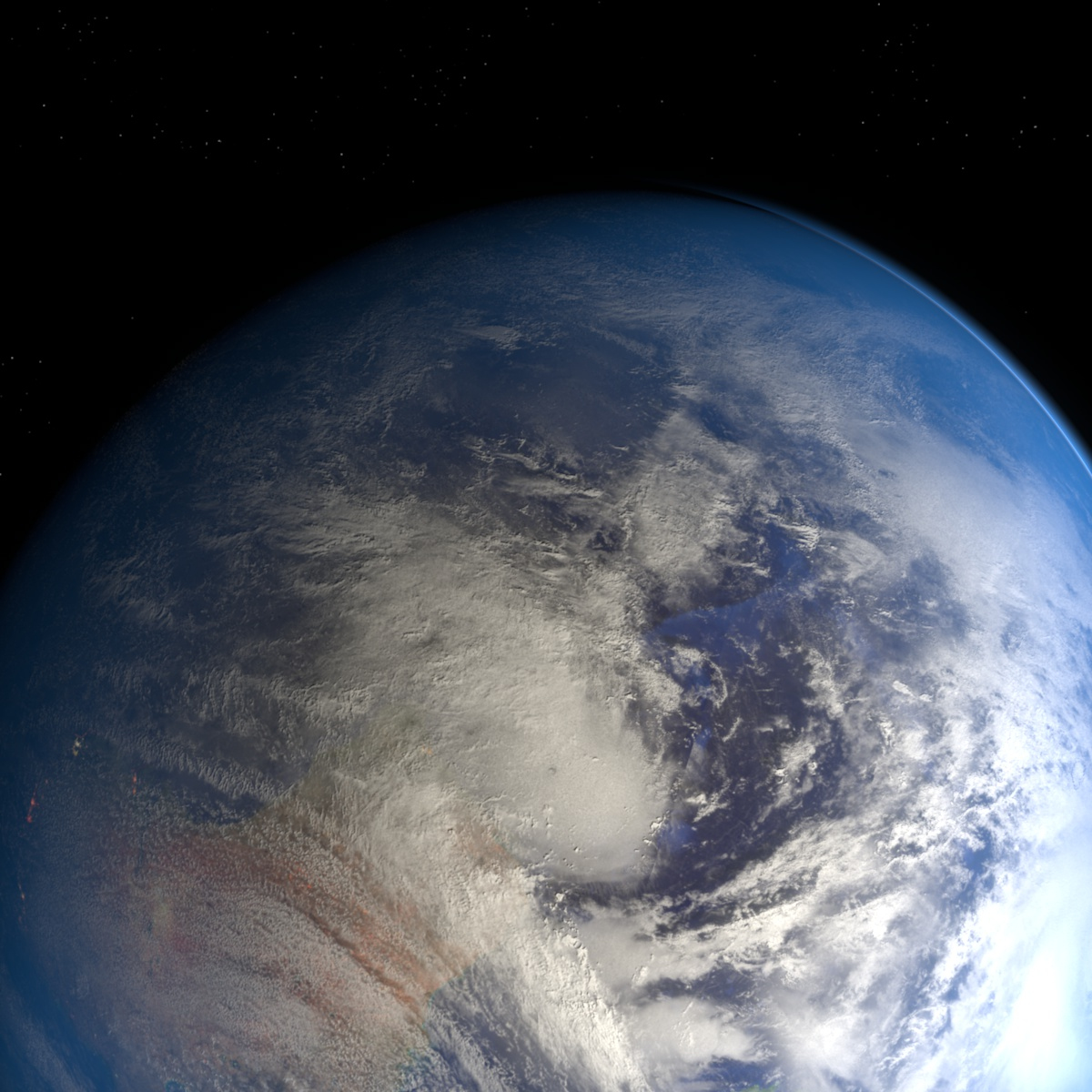 earth day night 3d c4d