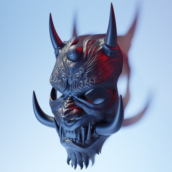 Oni japanese mask 3D model - TurboSquid 1418520