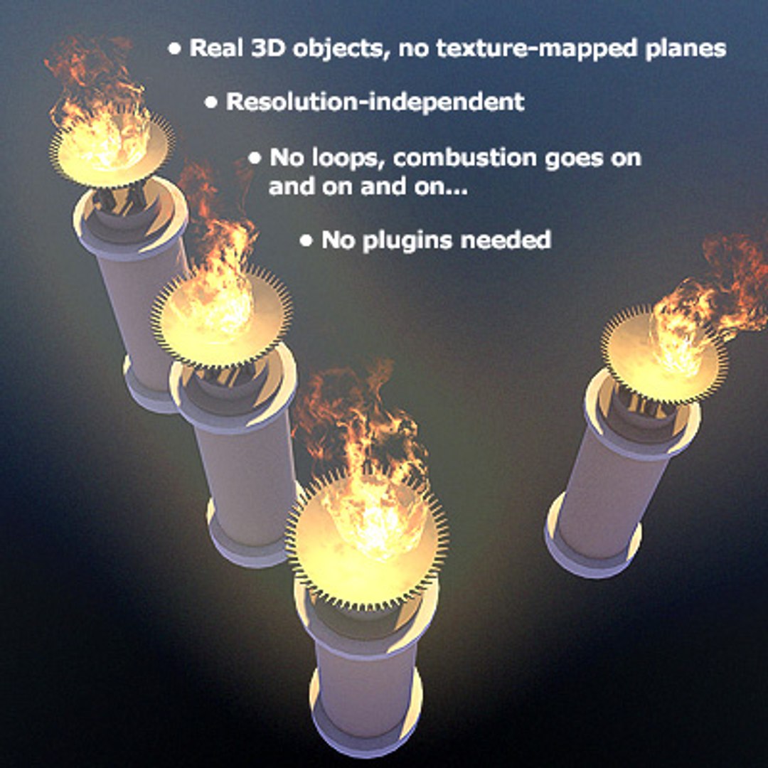 Flame Torch 3d Model