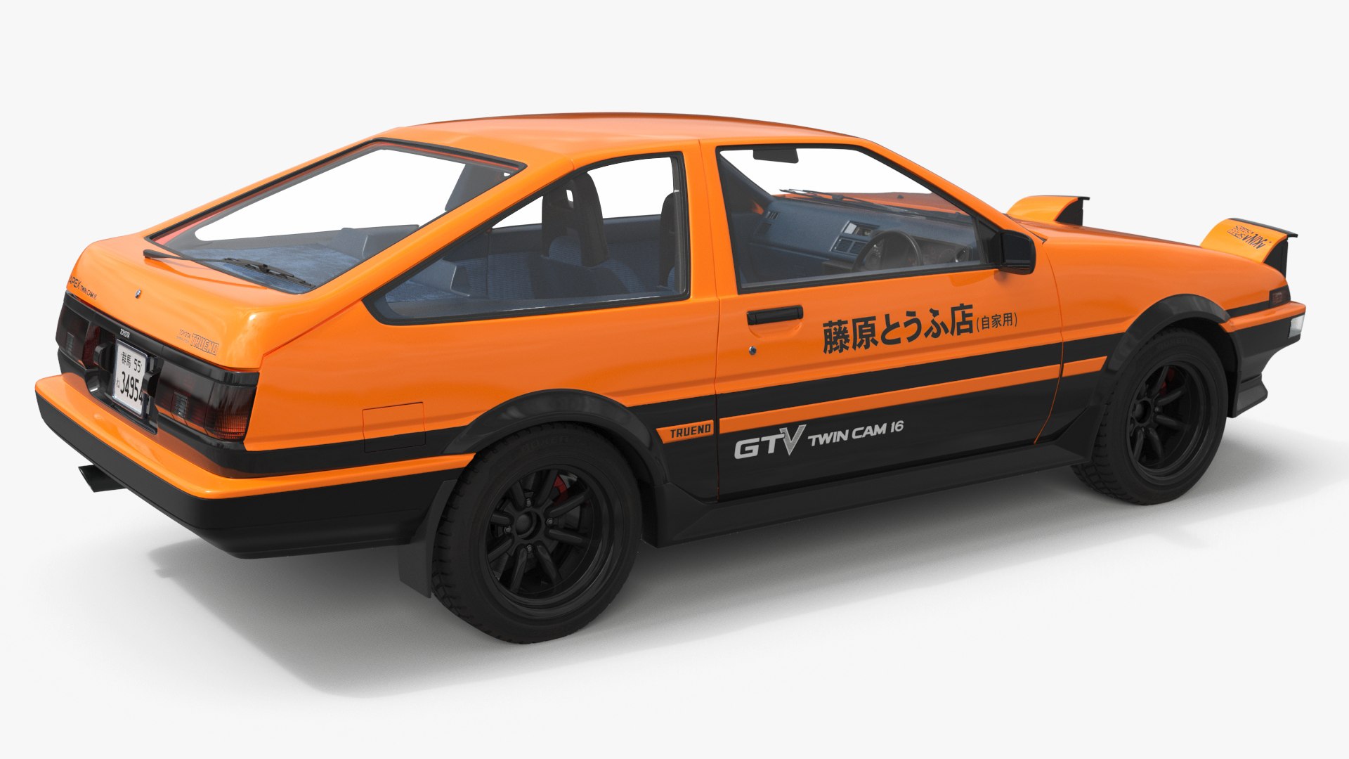 3D Model Orange Toyota AE86 Trueno Simplified - TurboSquid 2413136