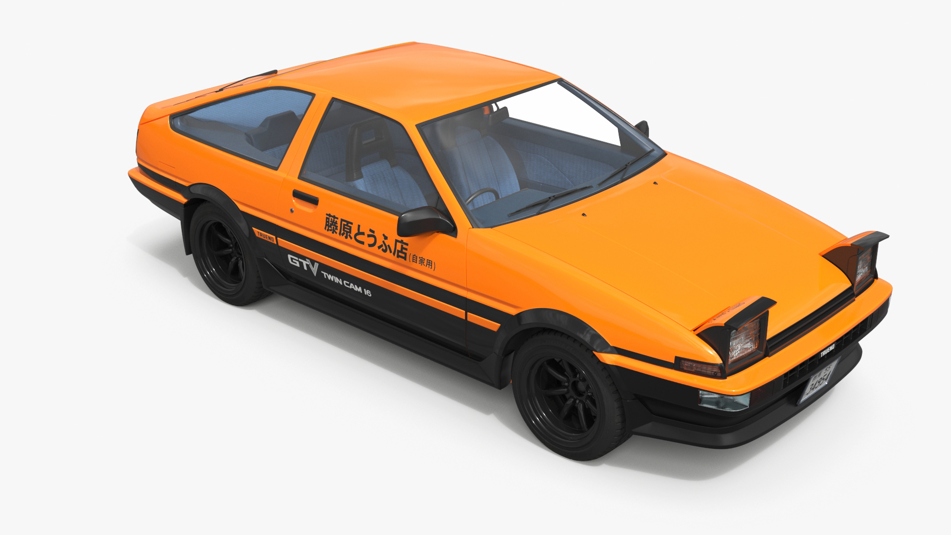 3D Model Orange Toyota AE86 Trueno Simplified - TurboSquid 2413136