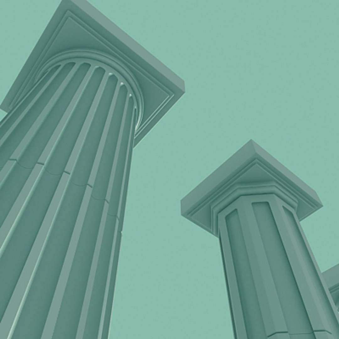 3d Model Columns Roman Details
