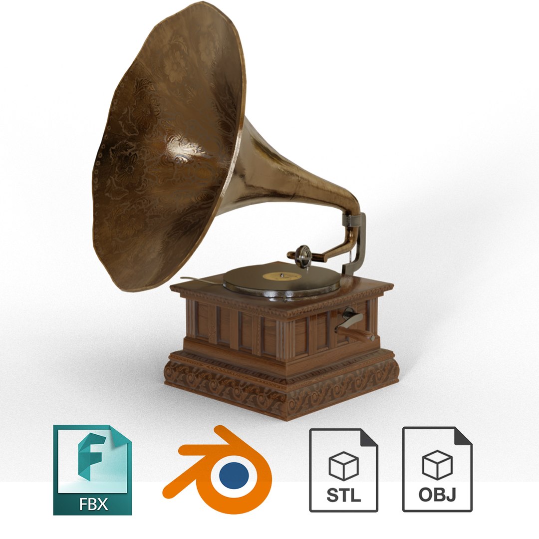 Gramophone 3D Model - TurboSquid 1940283