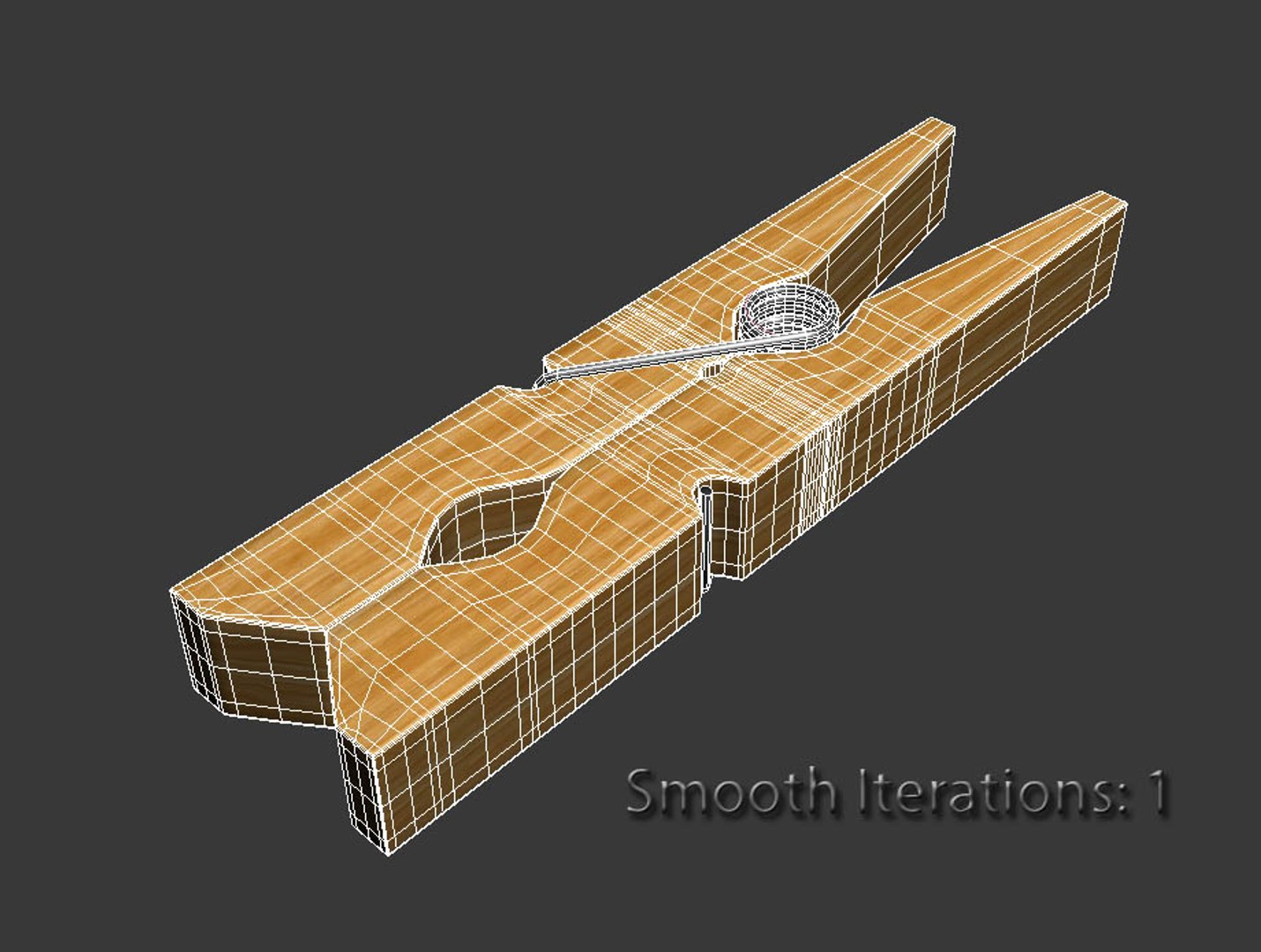 3d clothespin modelled