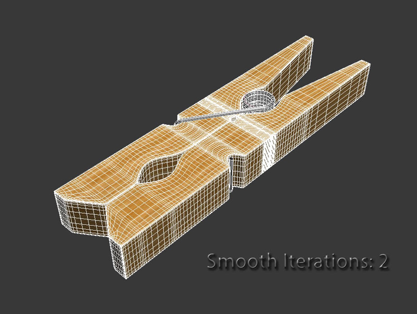 3d clothespin modelled