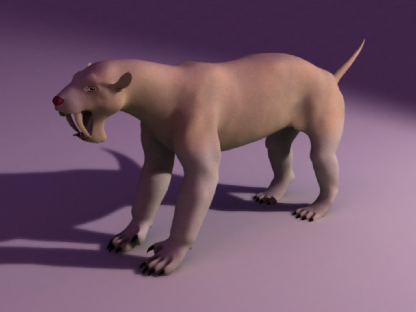 3d Saber Tooth Tiger Model