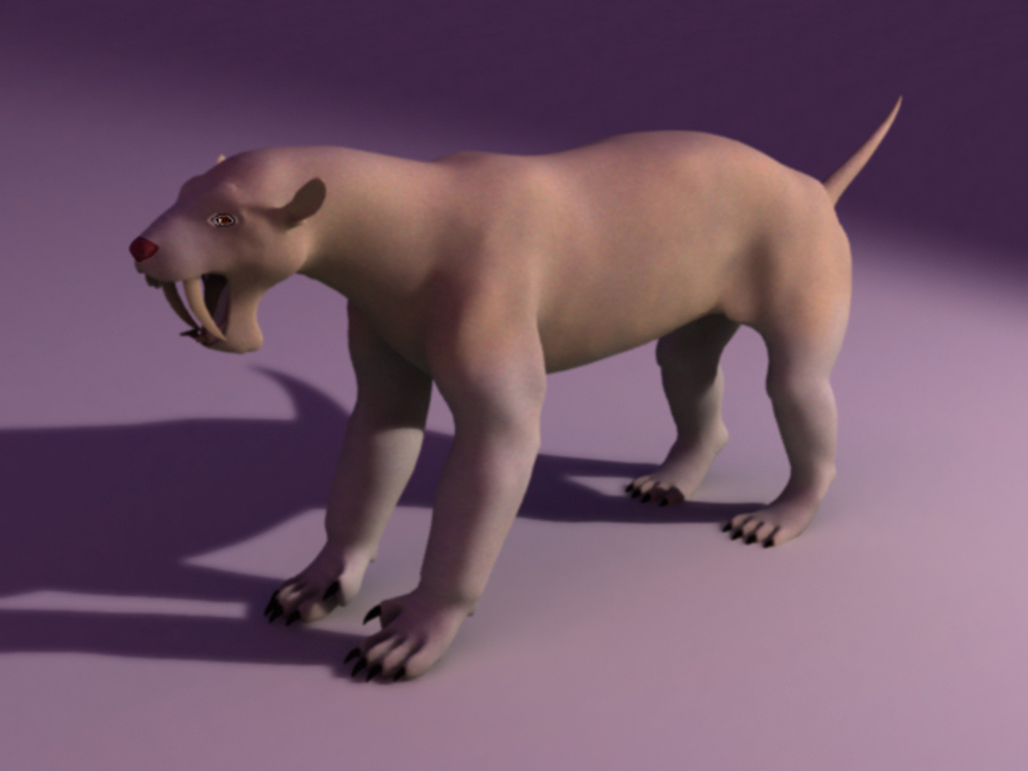 3d saber tooth tiger model