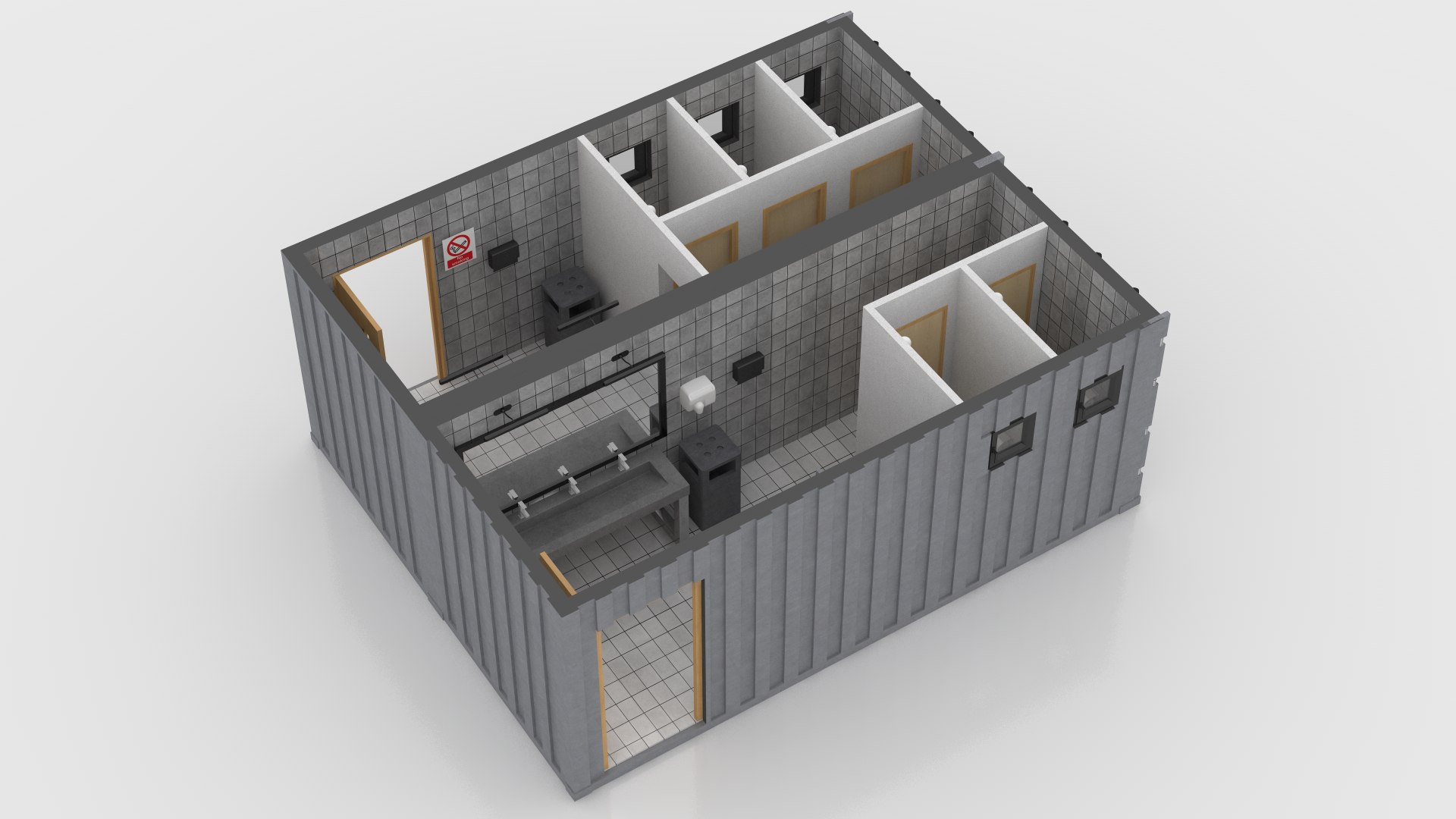 Container Public WC 3D Model - TurboSquid 1773385