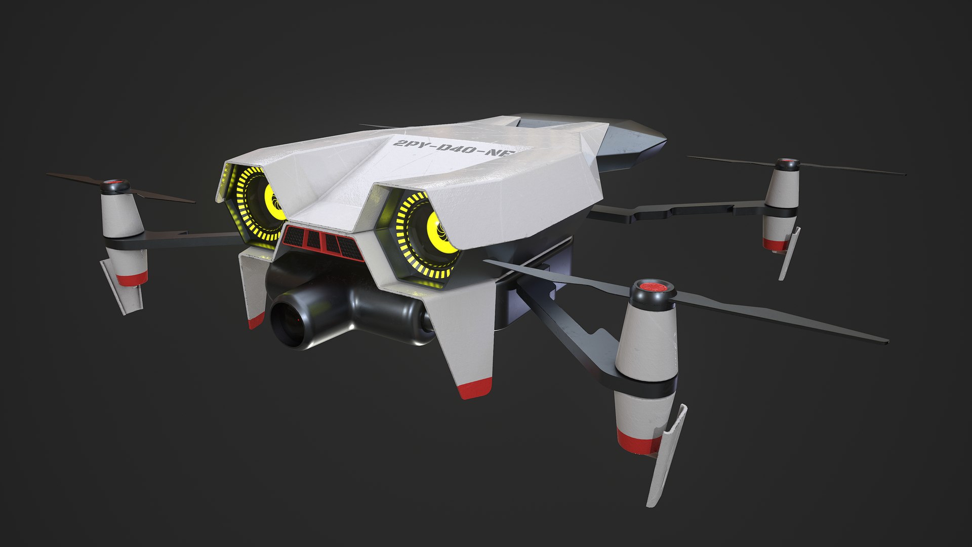 Sci-Fi Drone 3D Model - TurboSquid 2176784