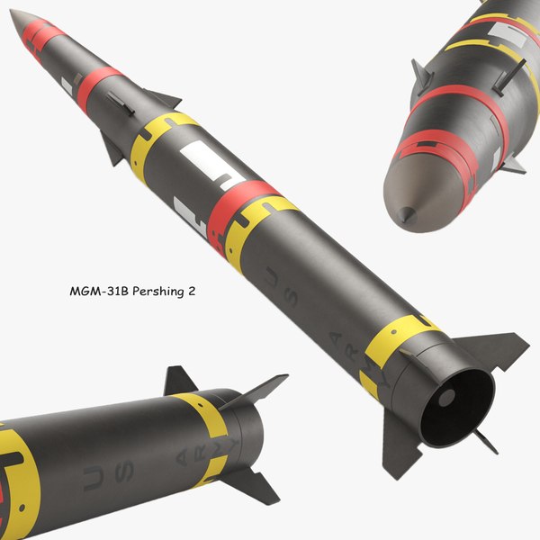 modelo 3d MGM-31B Pershing 2 misil balístico de combustible sólido ...