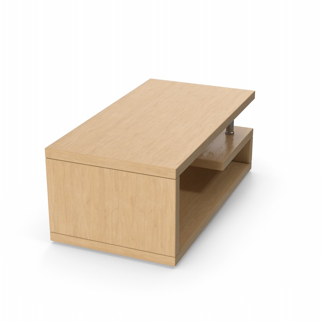 3D Wooden Coffee Table - TurboSquid 2070843