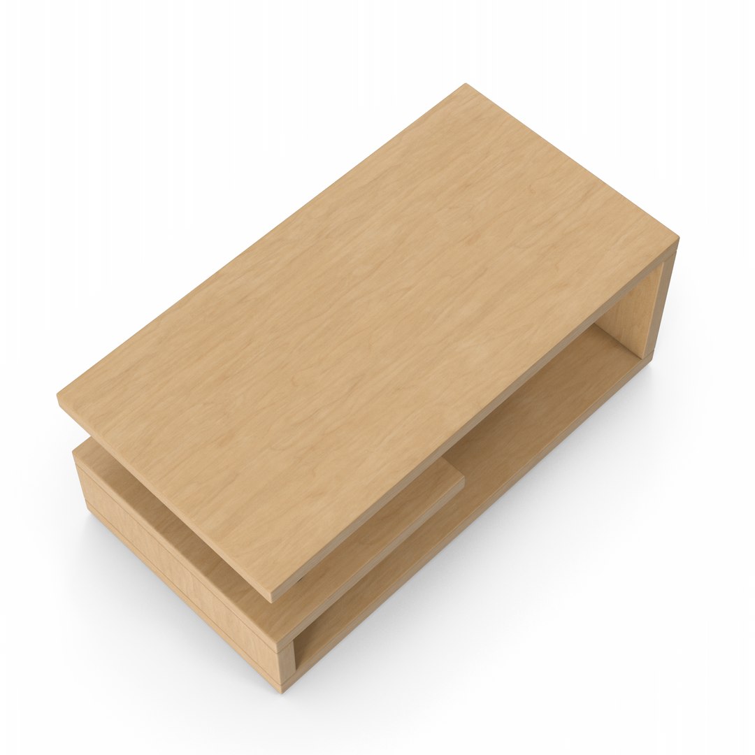 3D Wooden Coffee Table - TurboSquid 2070843