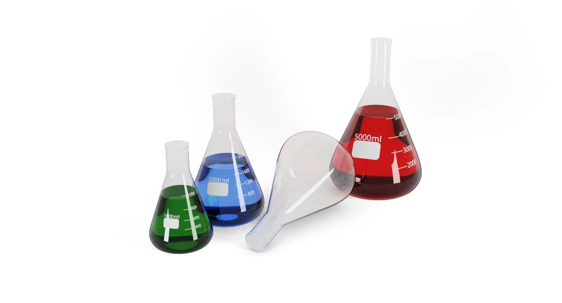 Conical flasks 3D model - TurboSquid 1408598